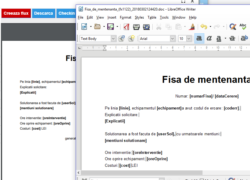Generarea automată a documentelor
